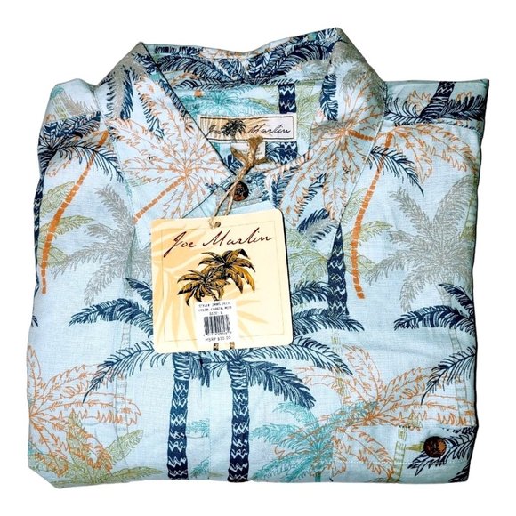 Joe Marlin | Shirts | Mens Joe Marlin Coastal Mist Sz Large Short ...